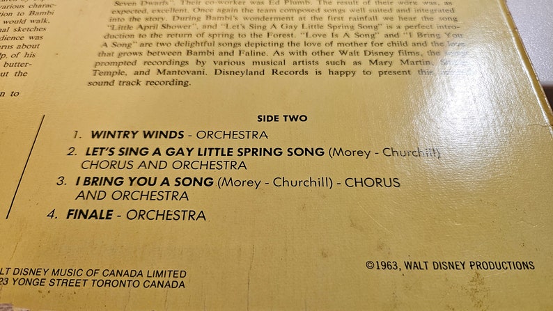 Disney's Bambi RARE Vintage Orginal Vinyl Record - Etsy