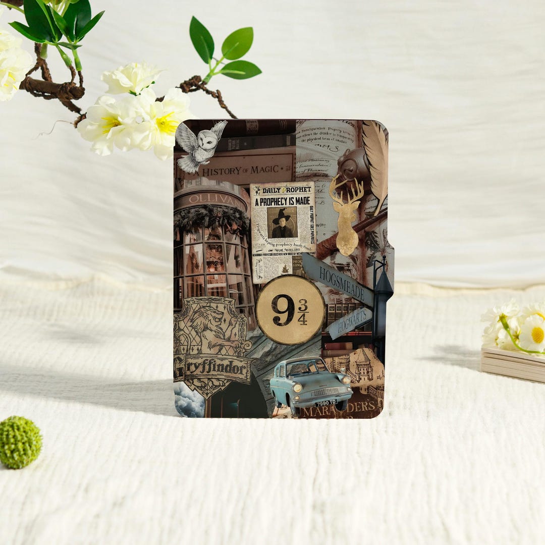 Harry Potter Retro Collage Kindle Case With Hand Strap,kindle 6"/6.8"/7 ...