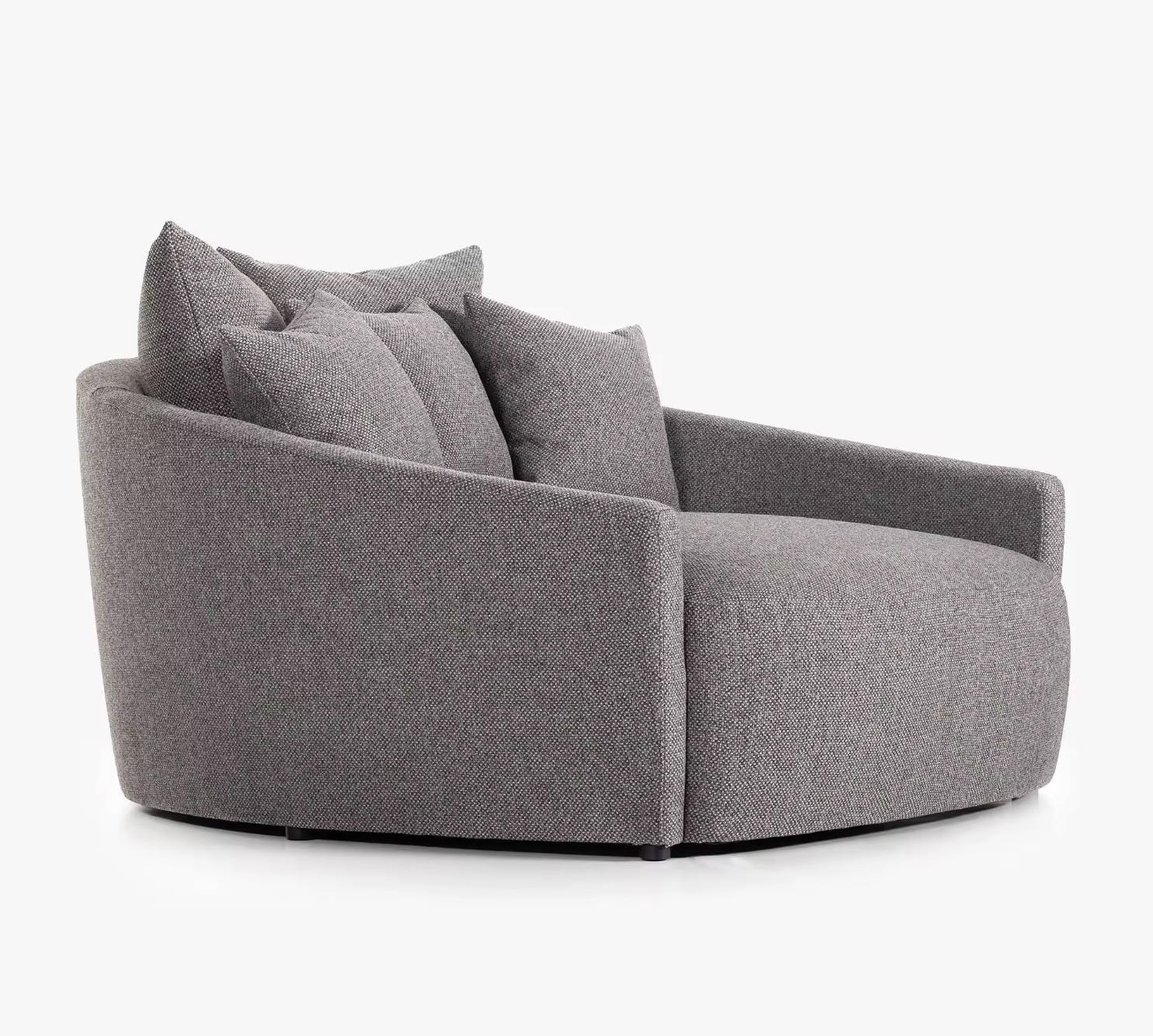Custom Made Luxury Loveseat Living Room Furniture Round Customize ...