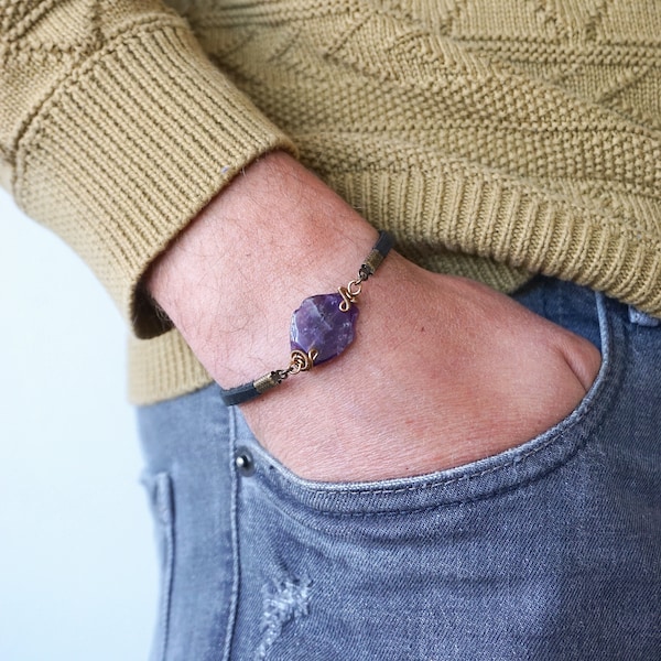 Amethyst Bracelet - Etsy