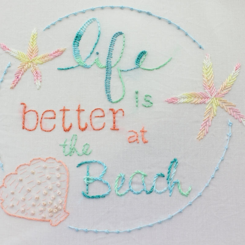 Beach Embroidery - Etsy