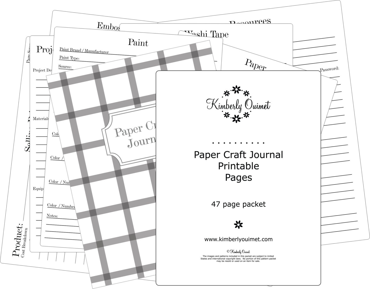 Paper Craft Journal Craft Organizer Printable Pages Pdf | Etsy
