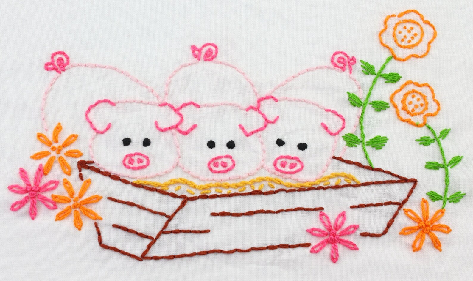 Farm Embroidery Design Tractor Embroidery Barnyard Embroidery Pattern ...