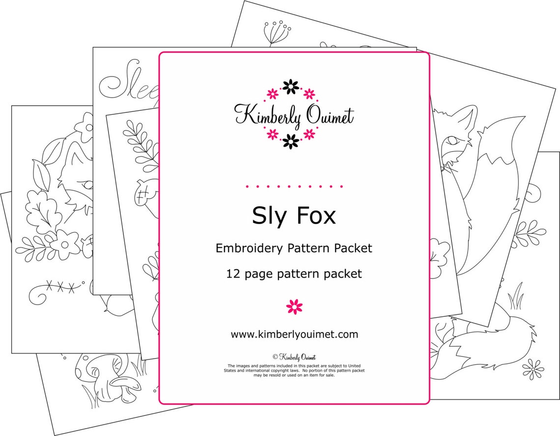 Fox Embroidery Design Fox Hand Embroidery Pattern - Etsy