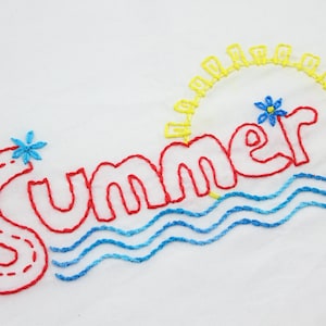 Summer Embroidery Design Hand Embroidery Pattern Printable Design - Etsy