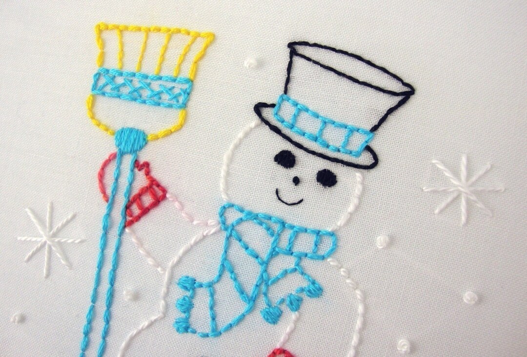 Snowman Embroidery Design Snow Winter Embroidery Snowflake Design ...