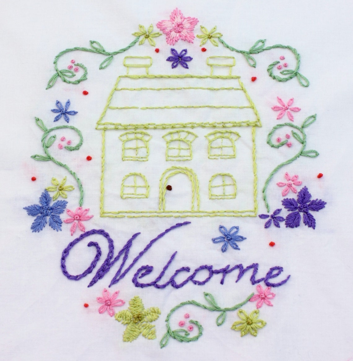 Home Sweet Home Hand Embroidery Pattern House Design Home is Where the ...