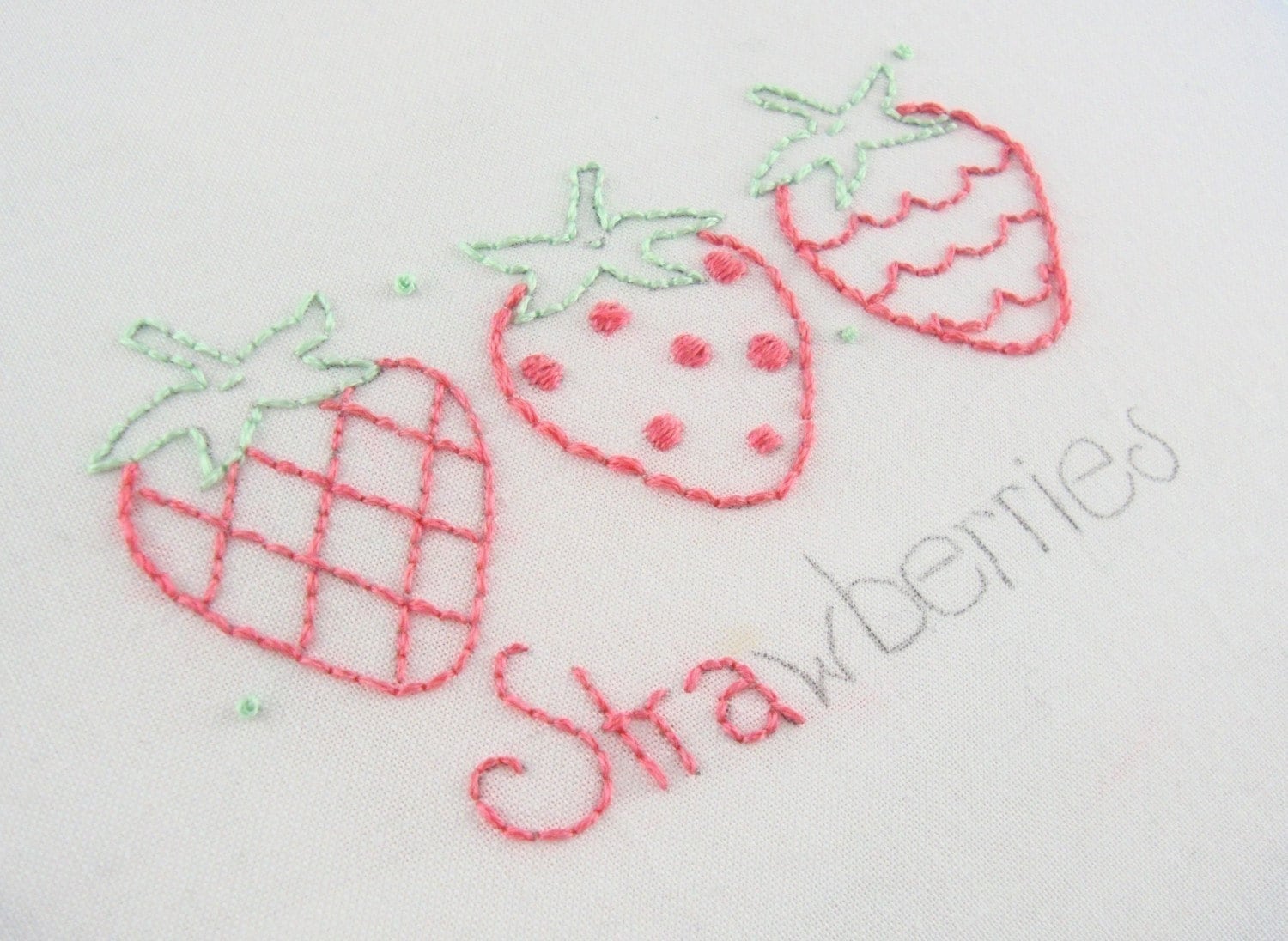 Strawberries Embroidery Pattern Packet Strawberry Embroidery - Etsy