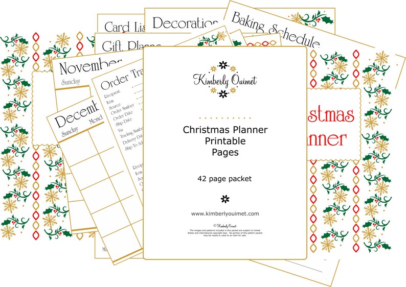 Christmas Planner Holiday Journal Christmas Party Planner - Etsy