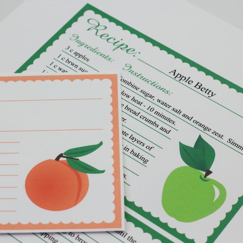 Apple Recipes - Etsy