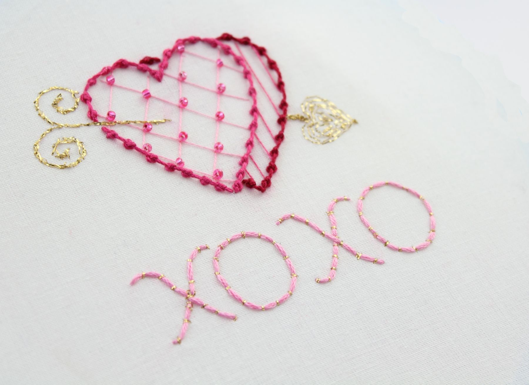 Valentine Embroidery Pattern Valentine embroidery design Be | Etsy