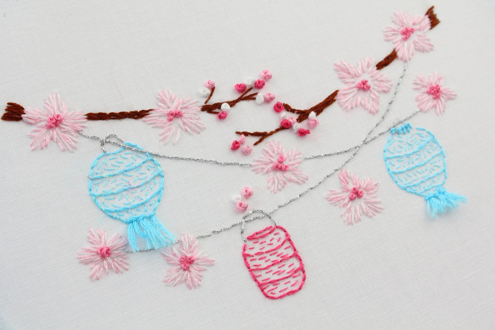 Cherry Blossom Embroidery Pattern Hand Embroidery Pattern - Etsy