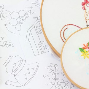 Country Kitchen Embroidery Design Farm Kitchen Theme Hand Embroidery ...