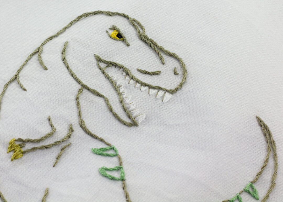 Dinosaur Embroidery Pattern Dinosaur Embroidery Design - Etsy Canada