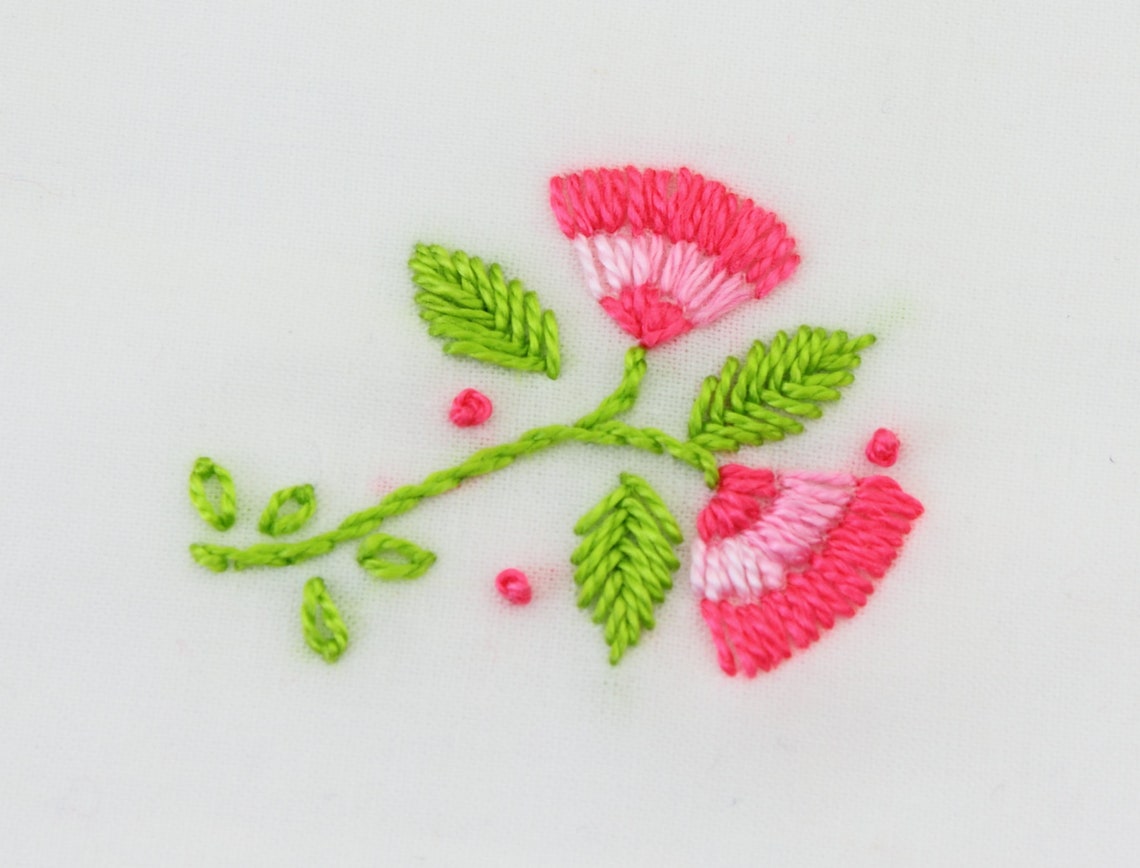 Flower Embroidery Design Flower Fancy Hand Embroidery Flowers - Etsy