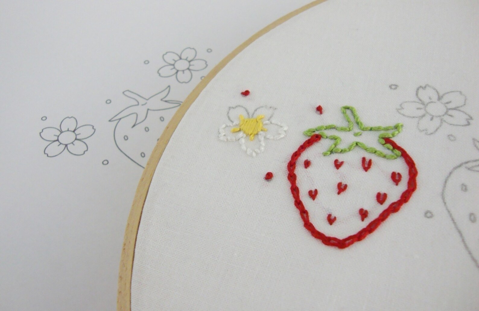 Strawberries Embroidery Pattern Packet Strawberry Embroidery Design - Etsy