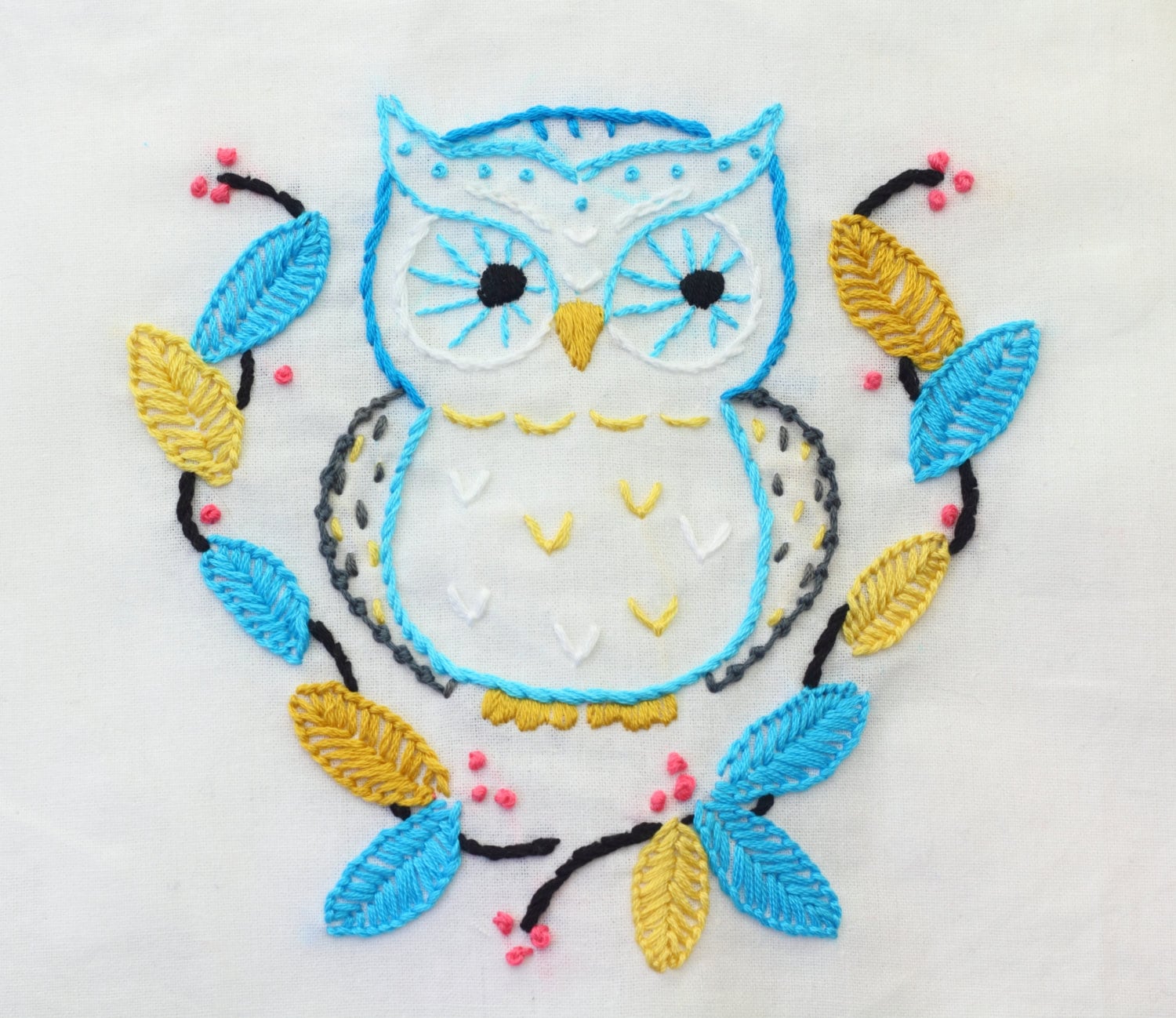Owl Embroidery Pattern Hand Embroidery Pattern Owls Owl Design - Etsy