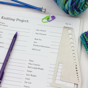 Printable Knitting Binder Set Knitting Journal Pages - Etsy
