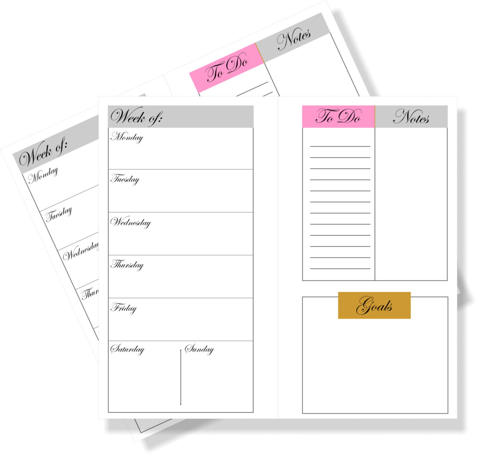 Planner Calendar Printable Planner Stickers Planner Inserts - Etsy