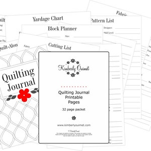 Quilting Journal Printable Quilt Journal Binder Set - Etsy