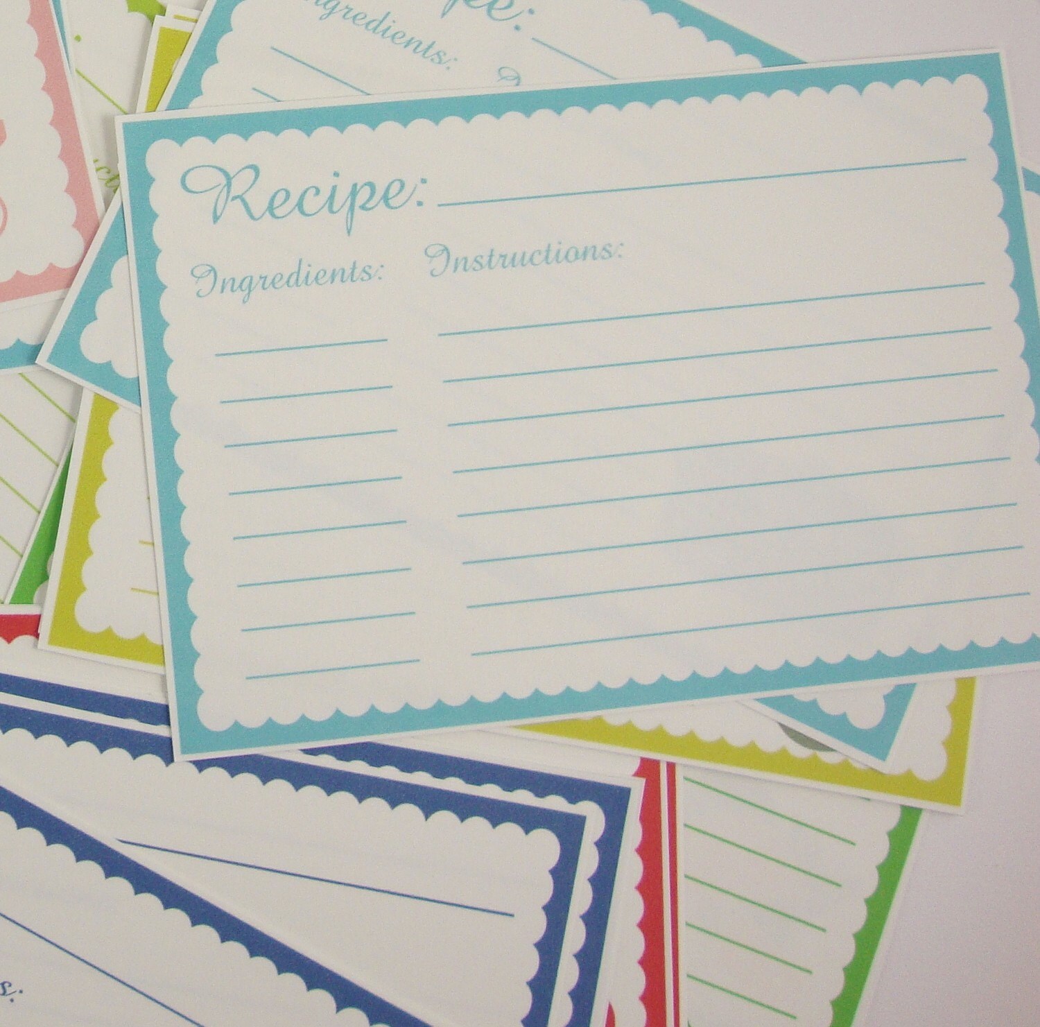 Printable Recipe Cards 3 X 5 - Etsy