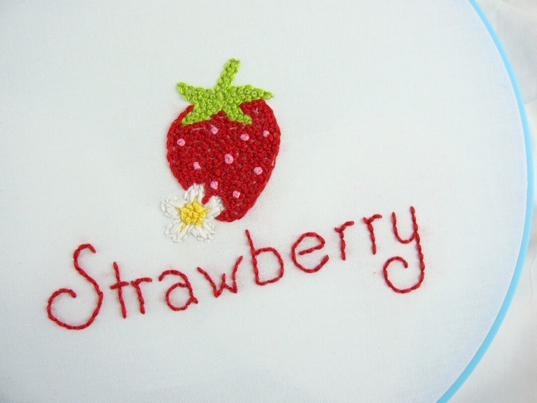 Strawberries Embroidery Pattern Packet Strawberry Embroidery Design - Etsy