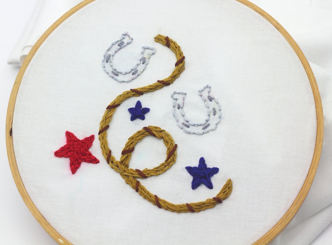 Cowboy Embroidery Pattern Old West Hand Embroidery Pattern Cowboy ...