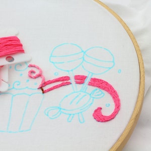 Candy Embroidery Design Candy and Sweets Hand Embroidery Pattern ...