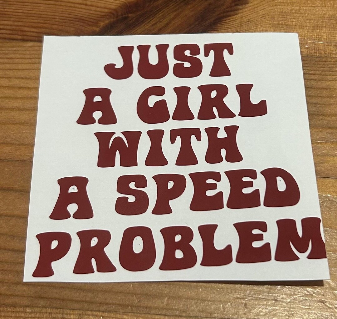 Just a Girl With a Speed Problem | Girly Car Sticker | Flowers | Bumper ...