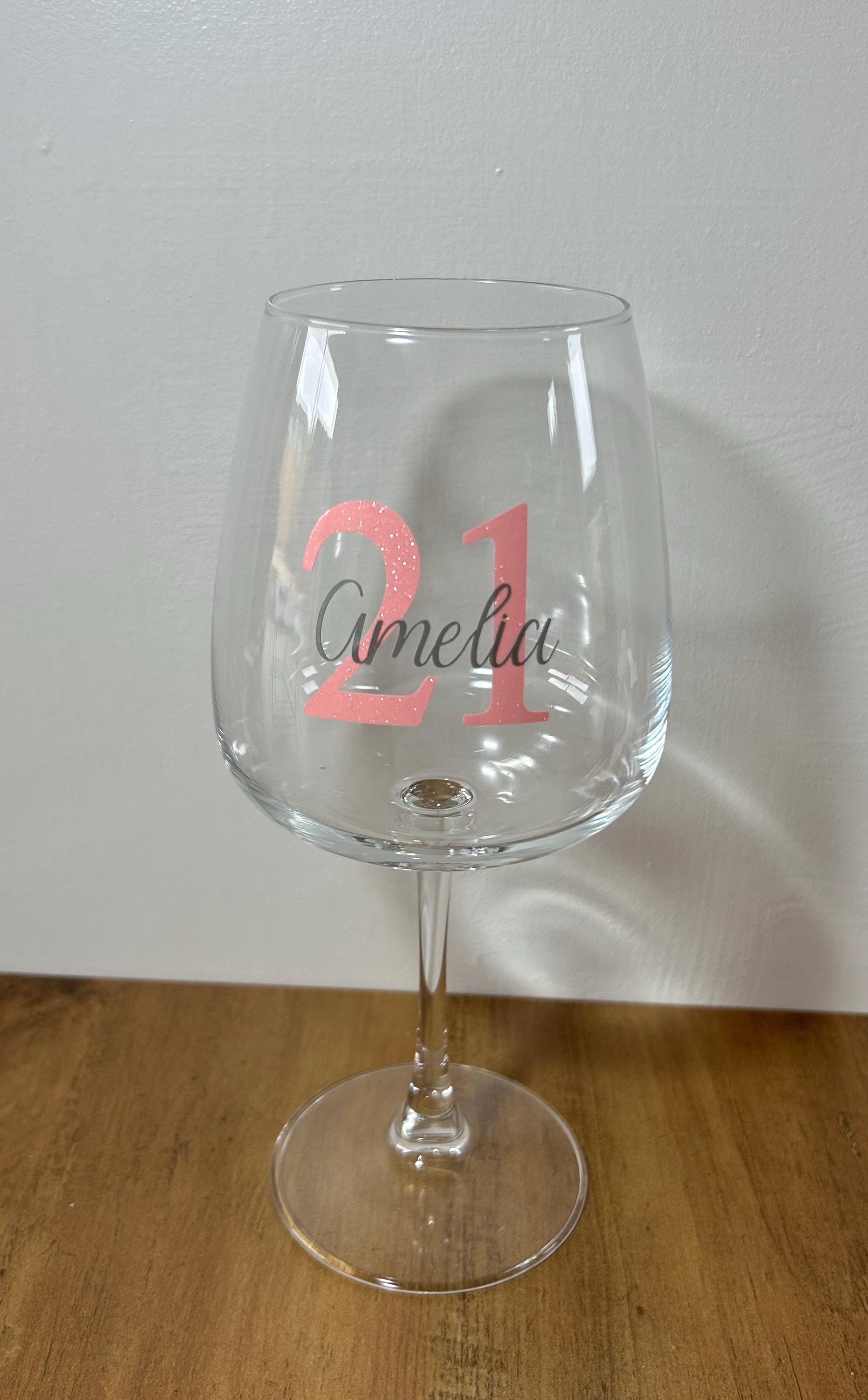 Personalised Birthday Wine Glass | Milestone | 21st|18th|50th|birthday ...