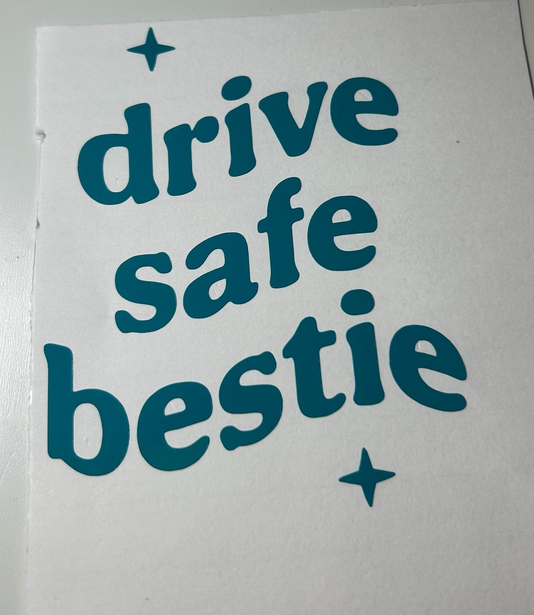 Drive Safe Bestie | Girly Car Sticker | Flowers | Bumper | Vinyl Decor ...
