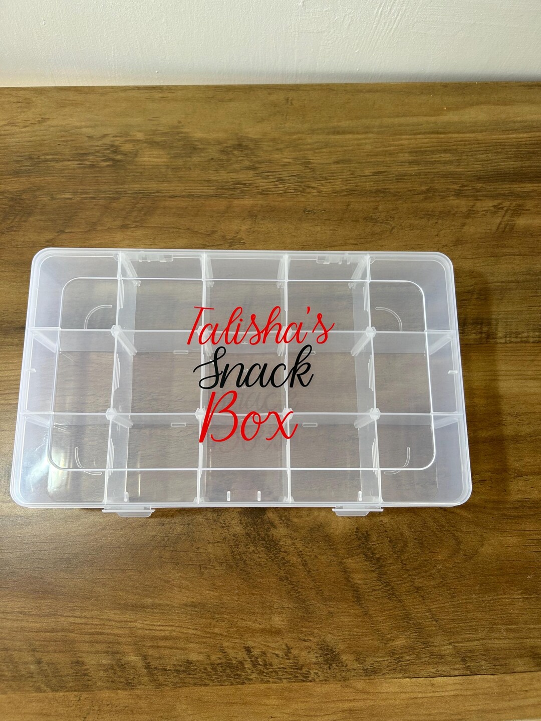 Personalised Large Travel Snack Box | Compartment Box | Plane Snacks ...
