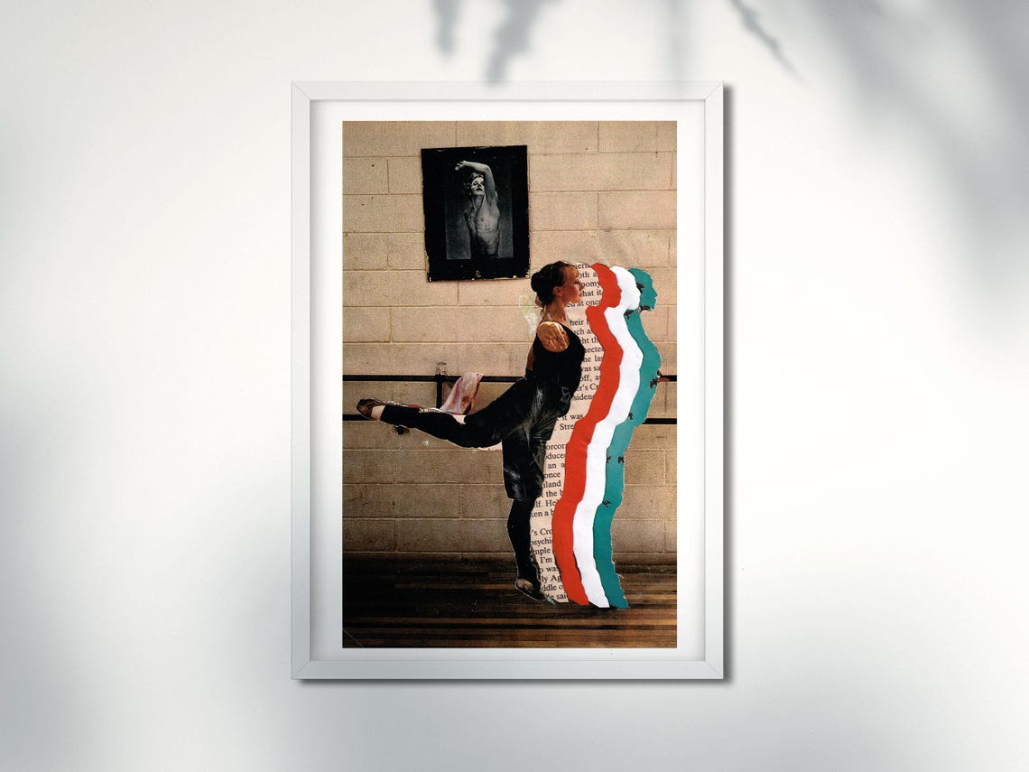 Contemporary Collage Art Print - Except Me - Etsy