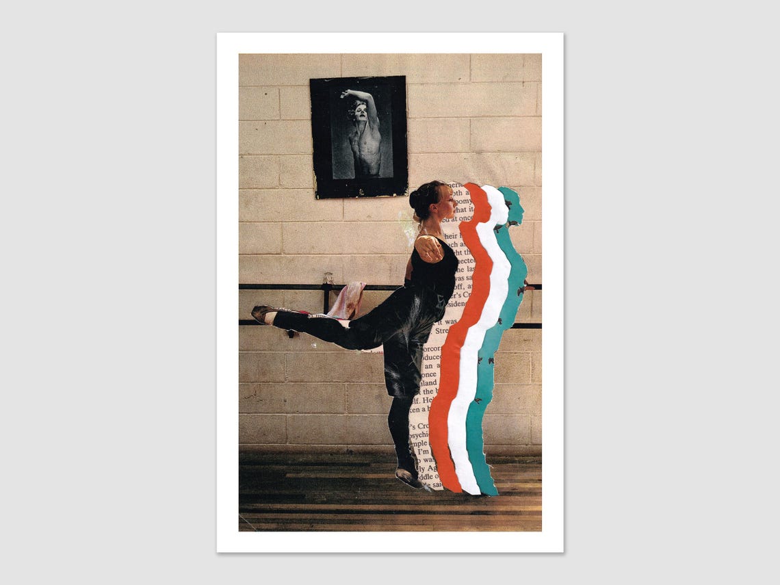 Contemporary Collage Art Print - Except Me - Etsy