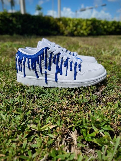 Men's Custom Drip Jordan 1 Low Top Sneakers Wet Drip Look 3D - Etsy