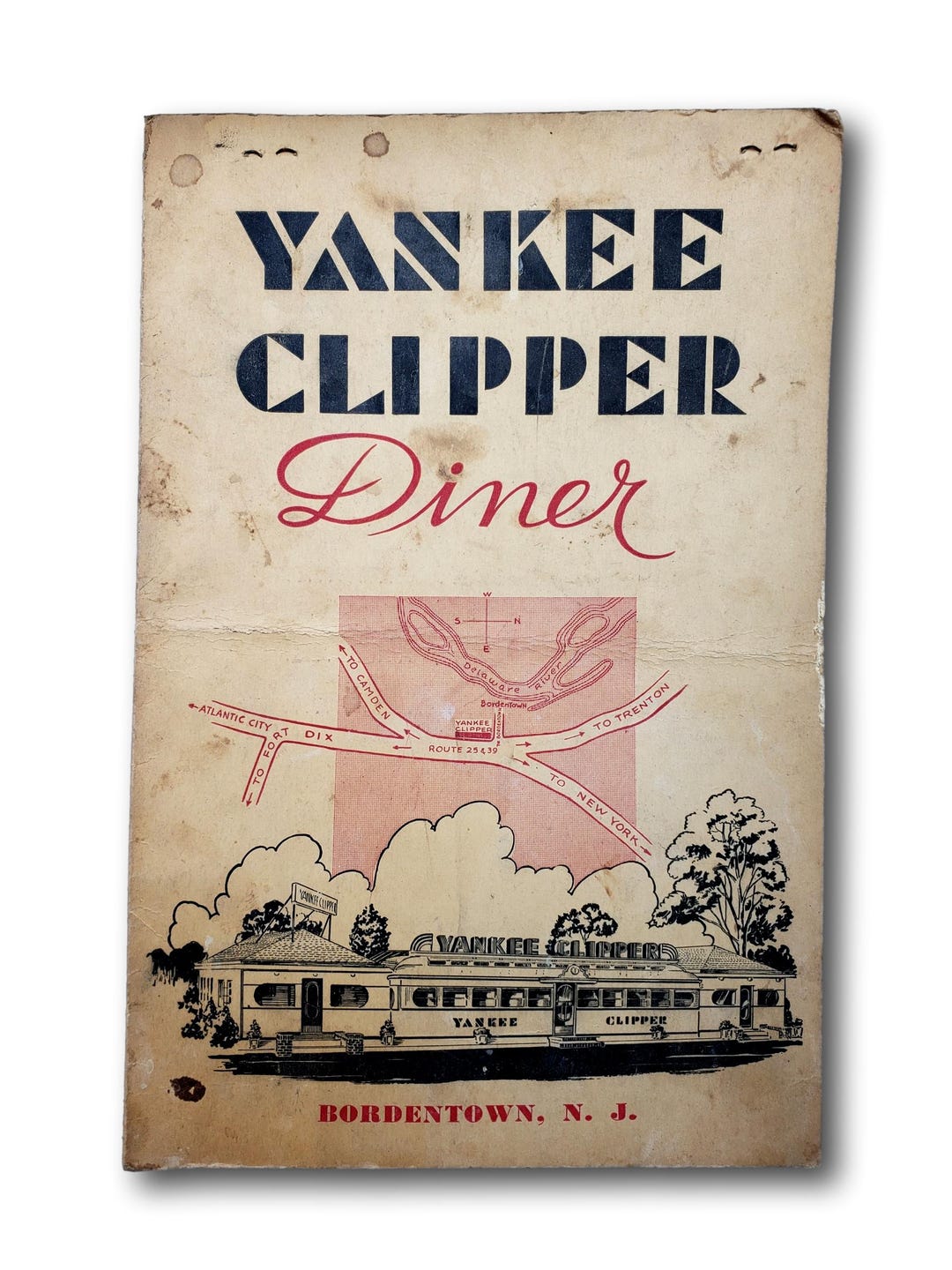 Vintage Yankee Clipper Diner Menu – Bordentown NJ Roadside Restaurant C ...