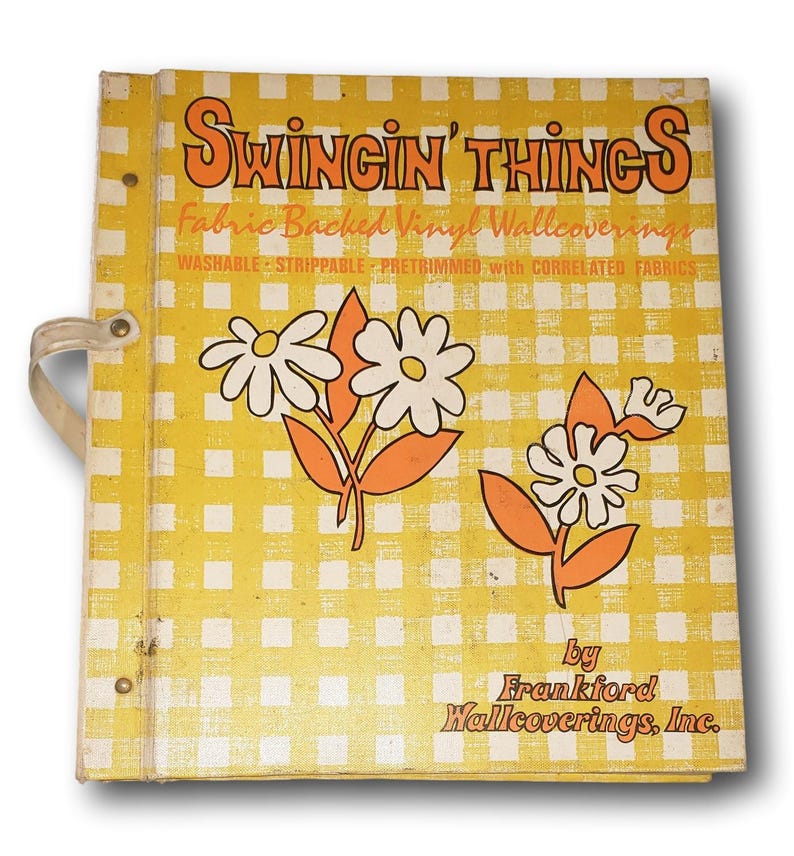 Vintage 1960s "swingin' Things" Wallpaper Sample Book – Over 200 Groovy ...