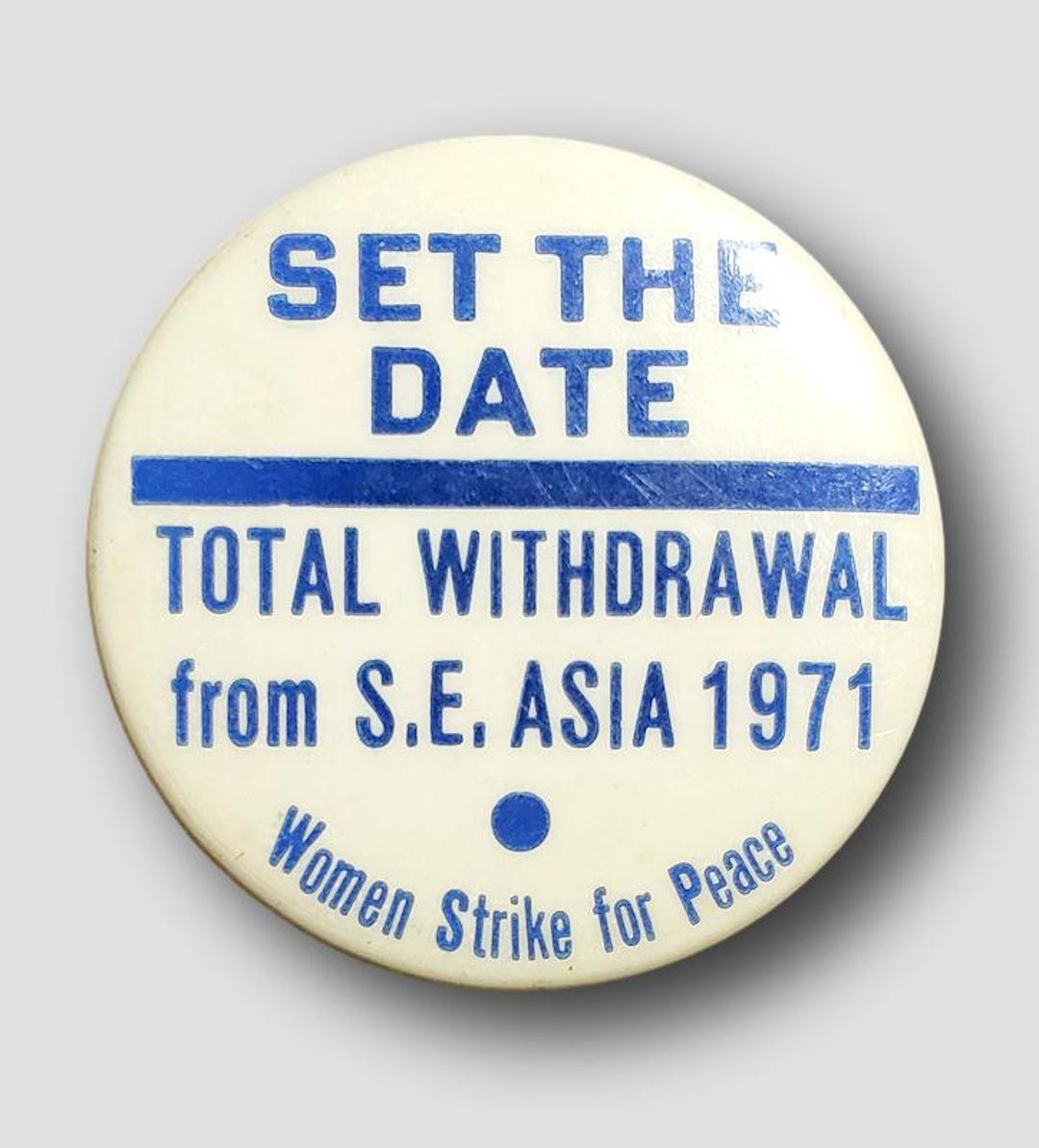 1971 Anti War Vietnam Women Strike for Peace Pinback - Etsy