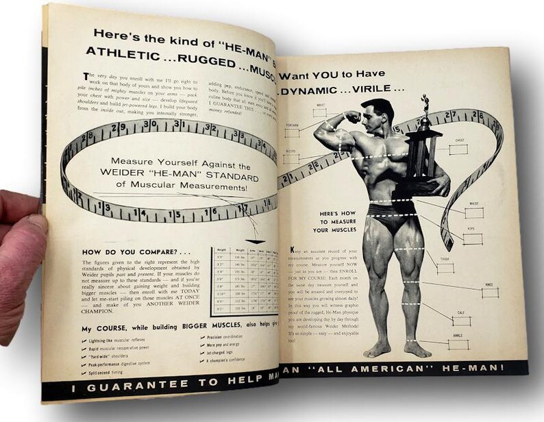 1950s How to Build a Strong Muscular Body by Joe Weider - Etsy
