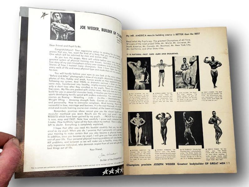 1950s How to Build a Strong Muscular Body by Joe Weider - Etsy