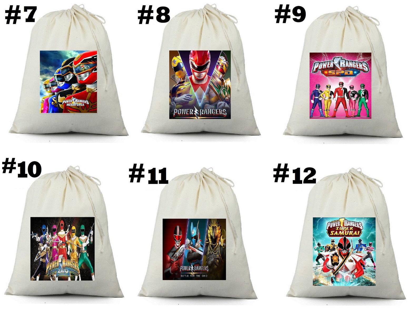 12 Power Rangers Birthday Party Favor Candy Loot Treat - Etsy