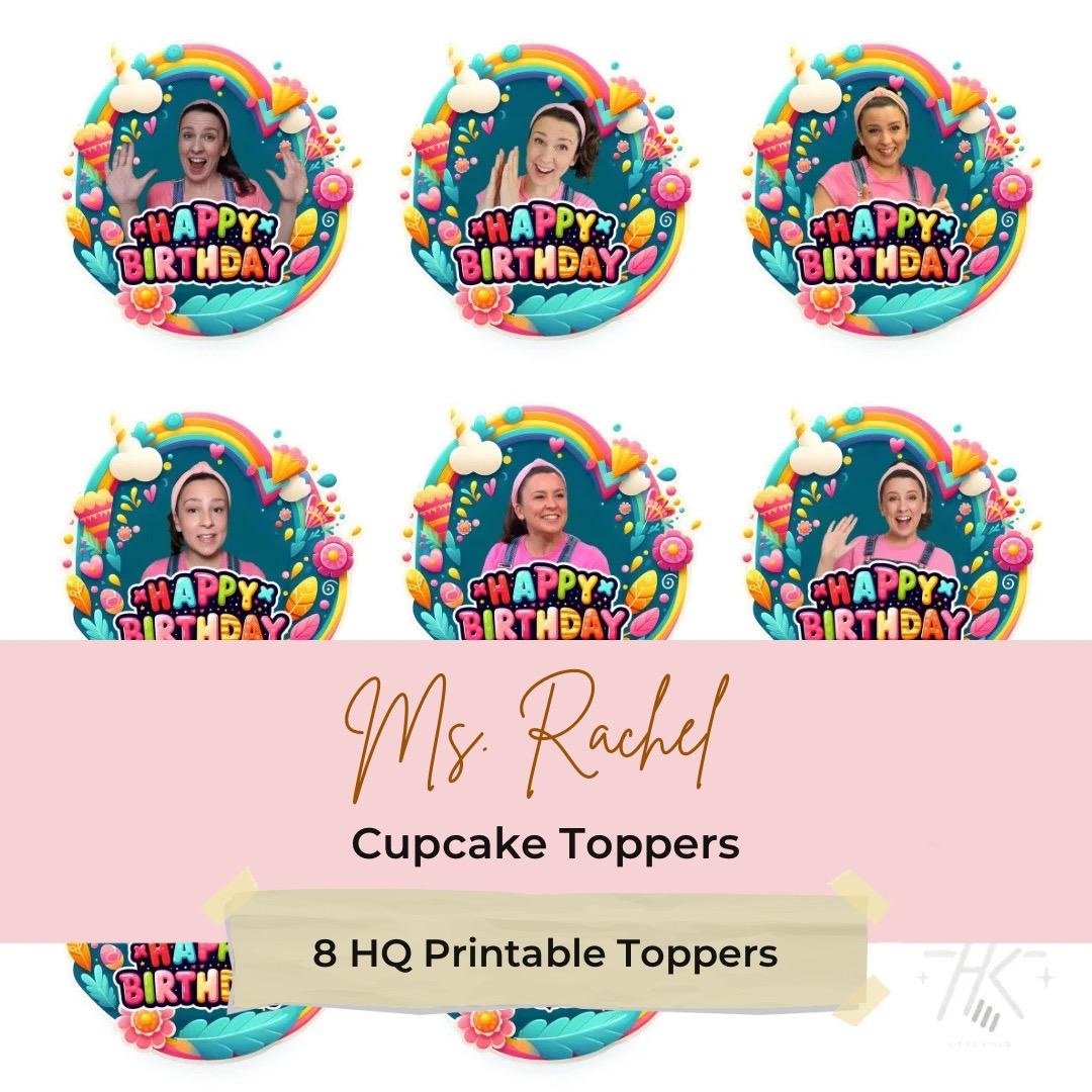 Ms Rachel Cupcake Toppers Birthday Party, Ms Rachel Themed Birthday ...