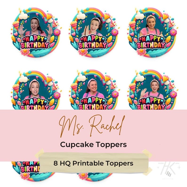 Ms Rachel Cupcake Toppers Birthday Party, Ms Rachel Themed Birthday ...