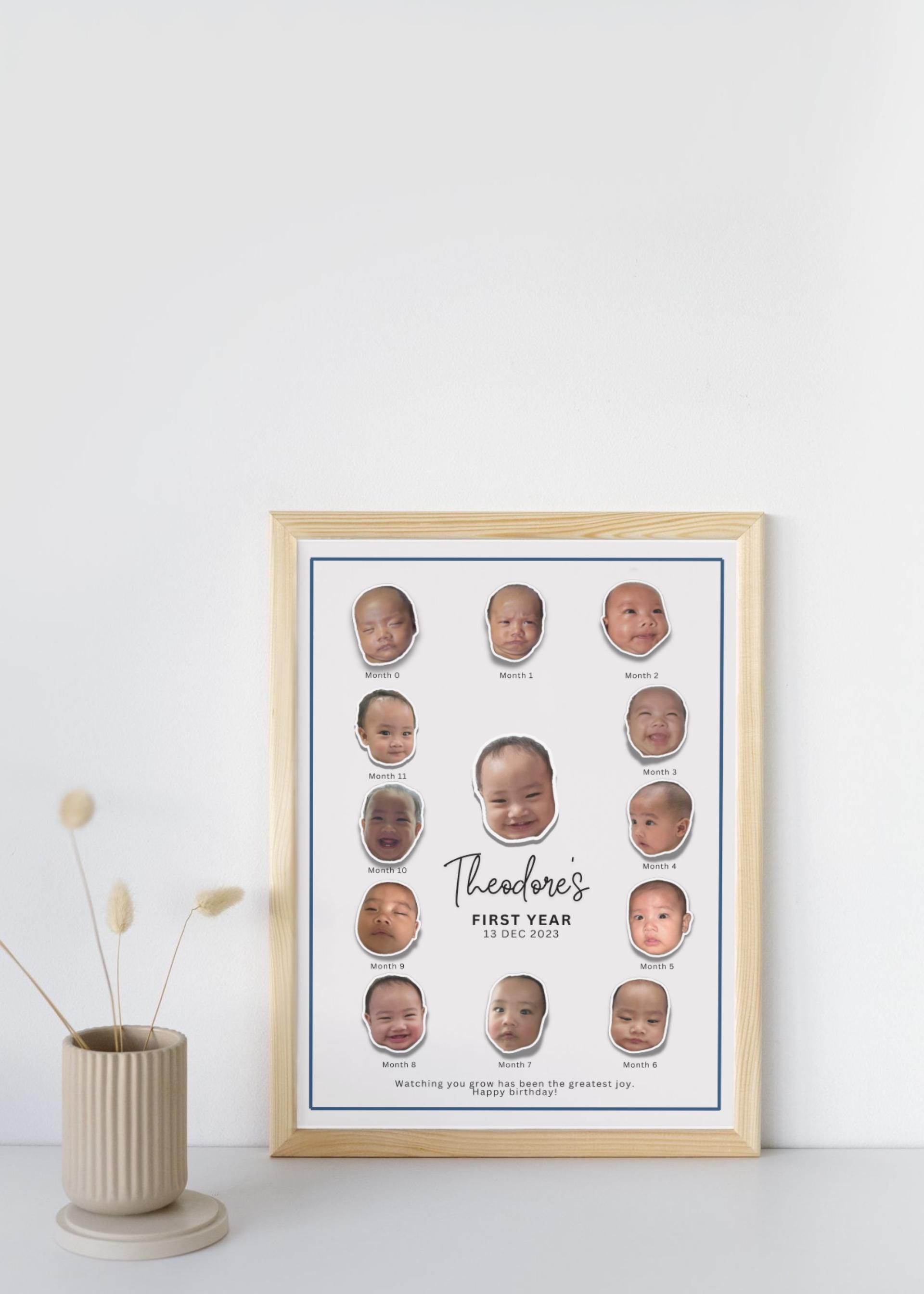 Baby Monthly Milestone, Baby First Birthday Gift, Personalized Baby ...