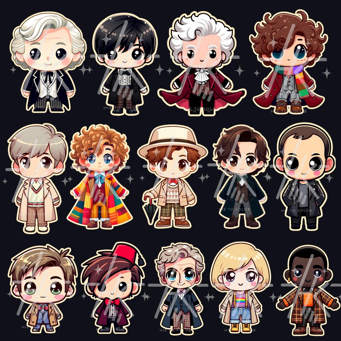 Doctor Who Digital Stickers - Sci-fi Stationery Clipart Allonsy Dalek ...