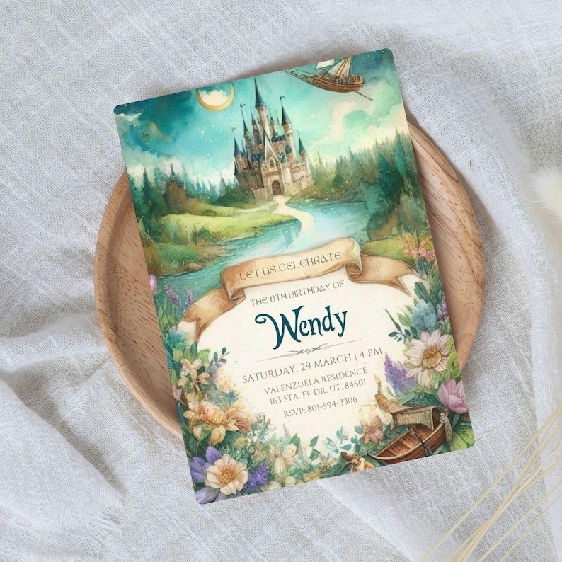 Fairytale Birthday Invitation | Princess Party Digital Invite ...