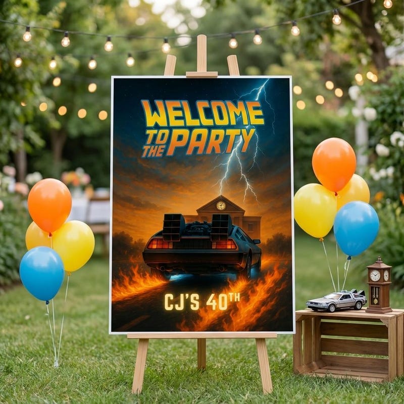 Back to the Future Party Decorations - Etsy