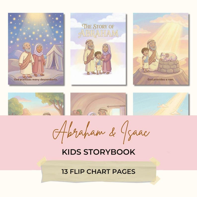 Abraham and Isaac Flip Chart for Kids | Bible Story Printable, LDS Come ...