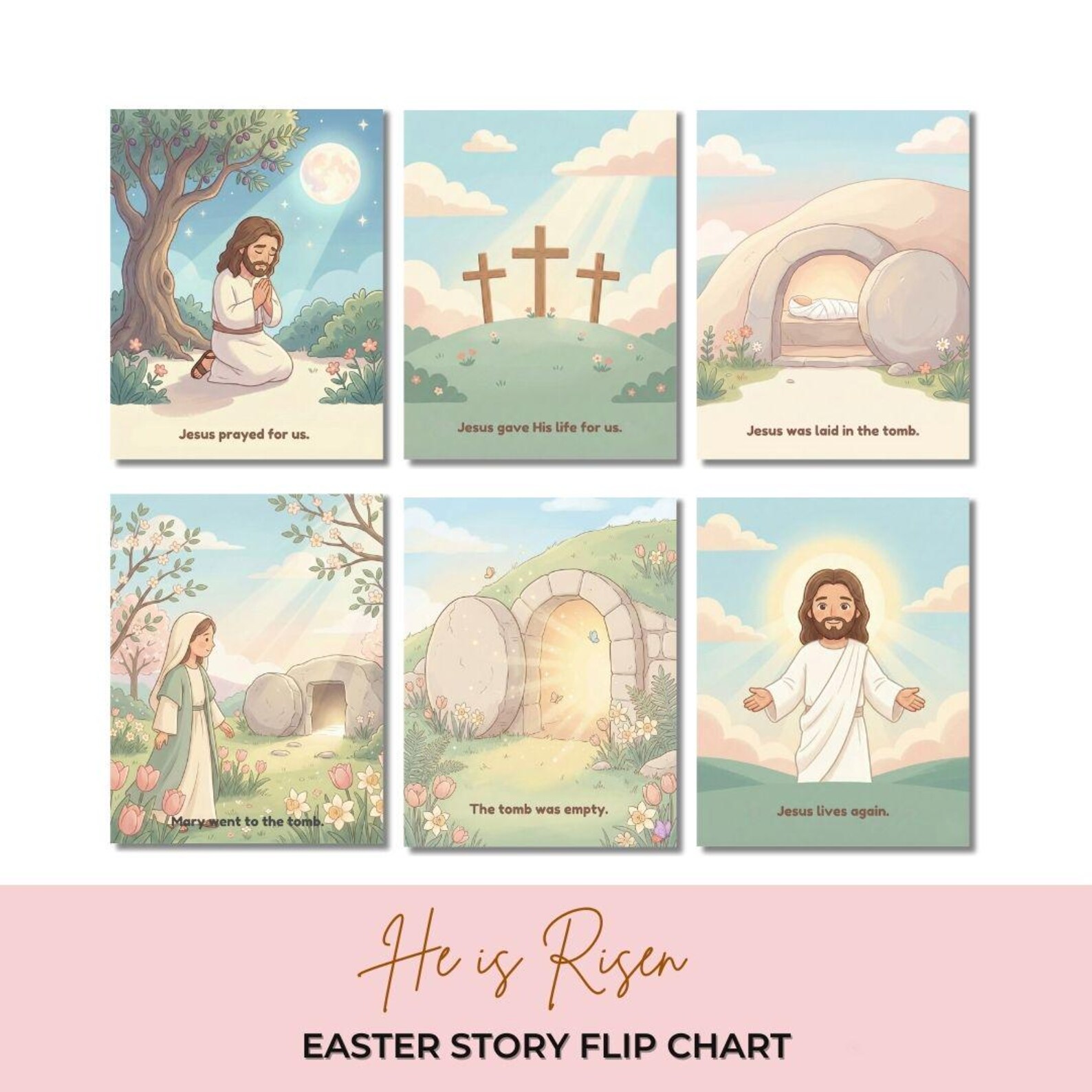 Easter Story Flip Chart for Kids | Jesus’ Resurrection Printable ...