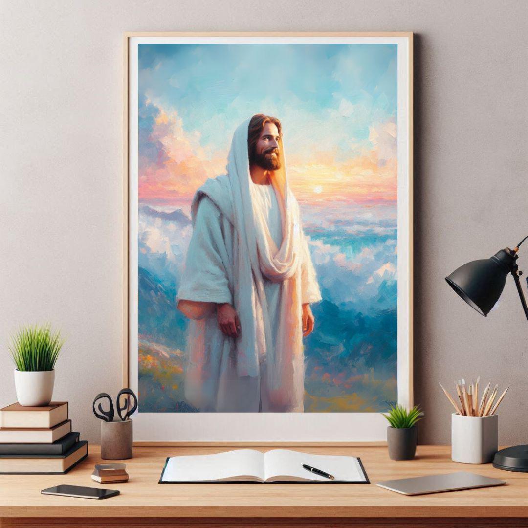 2025 LDS Youth Theme | Jesus Christ Digital Poster, D&C 6:36 Look Unto ...